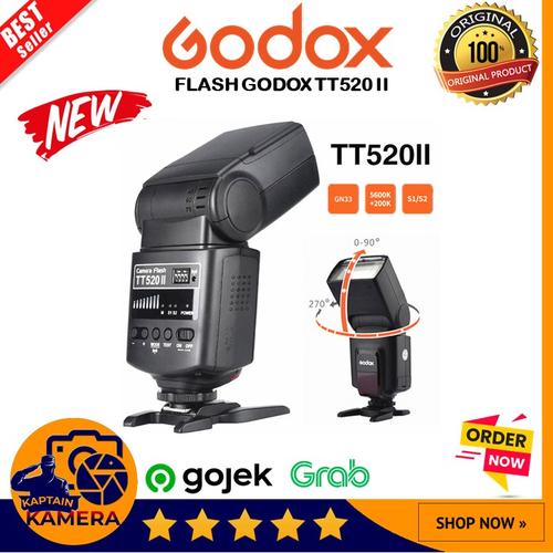 Jual Flash Godox TT520 II plus Wireless Trigger Speedlite kamera ...