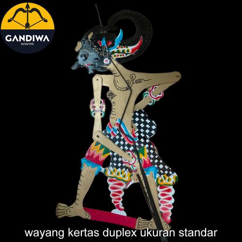 Jual wayang kulit Bima Sena wekudara emas berbahan kertas karton duplex ...
