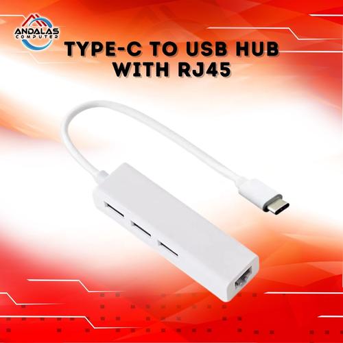 Jual USB TYPE-C TYPE C TO 3 PORT USB HUB + LAN ETHERNET RJ45 - Kota Surakarta - ANDALAS COMPUTER ...