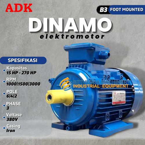 Jual Elektromotor - Dinamo 60 hp 75 HP 2 Pole Dinamo 100 hp 3000 RPM - 75 HP, 1000 RPM / 6P ...