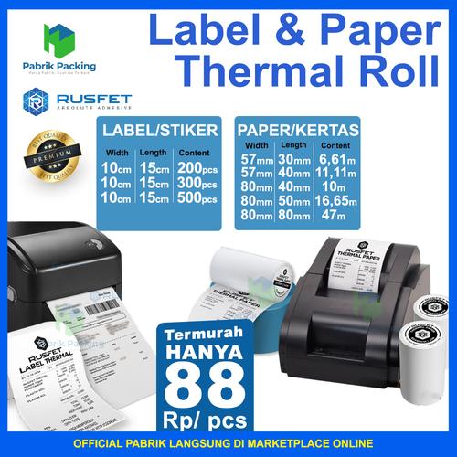 Jual Label thermal stiker thermal paper thermal kertas struk kasir ...