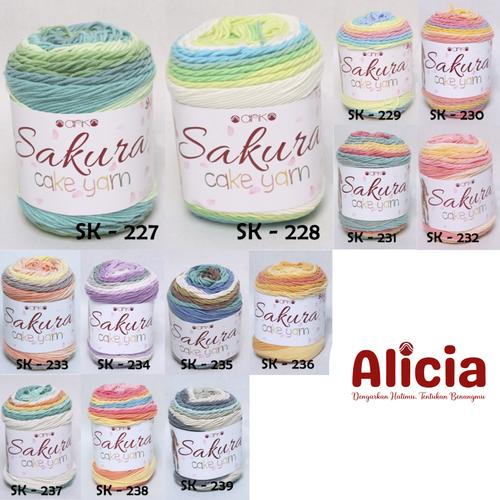 Jual KATALOG - Benang Rajut Katun Susu Rainbow Sakura Cake Milk Cotton ...