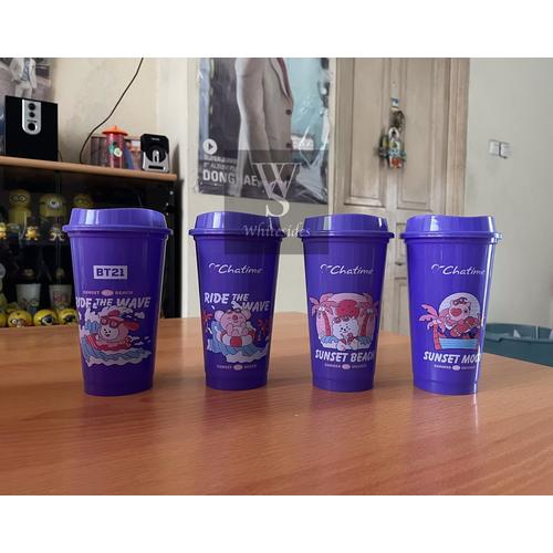 Jual Chatime X BT21 Reusable Cup Mang RJ Koya Chimmy Tata Cooky Botol ...