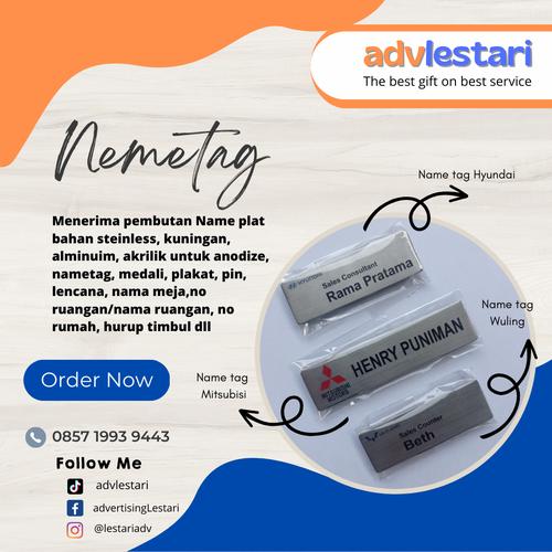 Jual Name Tag Hyundai - Kota Bekasi - Zam-Zam Gallery | Tokopedia