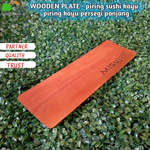 Jual Free Grafir / Wooden plate Piring Kayu 40x15 Cm Nampan Piring kayu ...