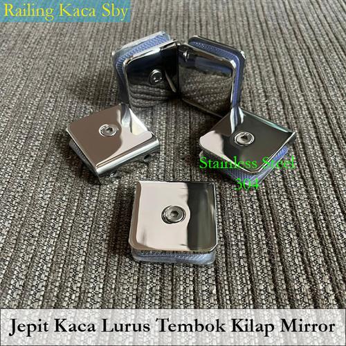 Promo JEPIT KACA KE TEMBOK SHOWER MODEL LURUS SILVER KILAP MIRROR ...