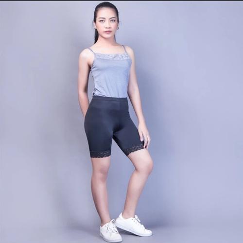 Jual Legging Strit Shortpant Renda - Hitam, Standar/Jumbo - Hitam ...