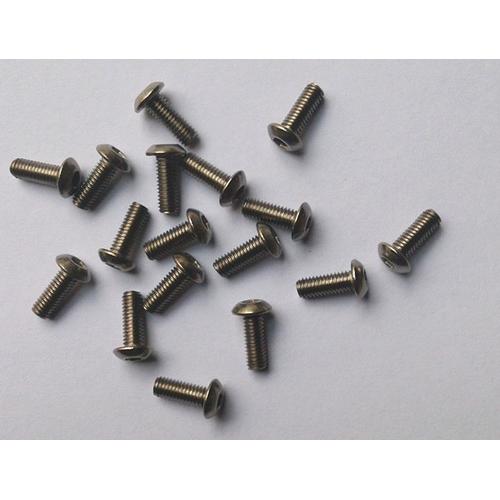 Jual M3 Titanium Screws - Button Head Hex 2.0 Polished ISO7380 Ti GR2 ...