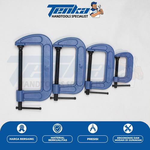 Jual Clamp Klem C Catok Press Jepit Besi dan Kayu Tenka Kualitas Jepang ...