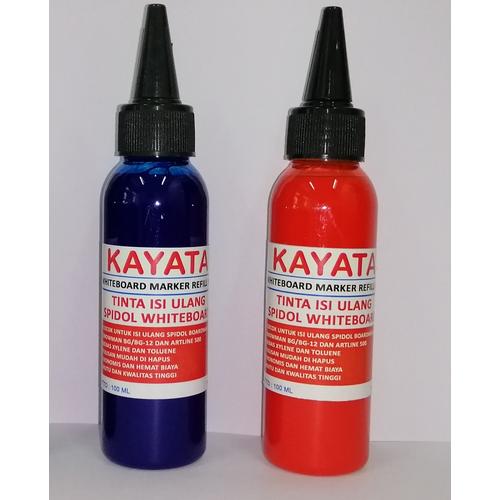Jual Tinta Spidol Whiteboard Kayata 100ml Warna Biru Dan Merah - Merah ...
