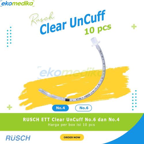 Jual Endotracheal Tube RUSCH ETT Clear UnCuff No. 4 6 Per Box - Jakarta ...