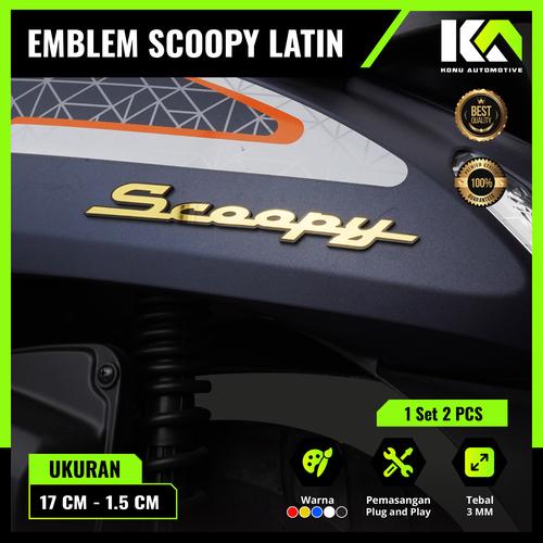 Jual LOGO SCOOPY LATIN 3D TIMBUL EMBLEM SCOOPY LATIN SCOOPY 3D - SILVER ...