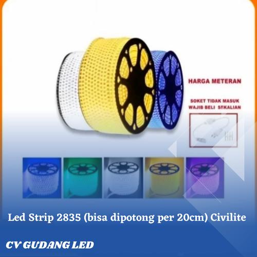 Jual Led Strip 2835 120Led/Meter ( bisa potong / 20cm ) Meteran ...