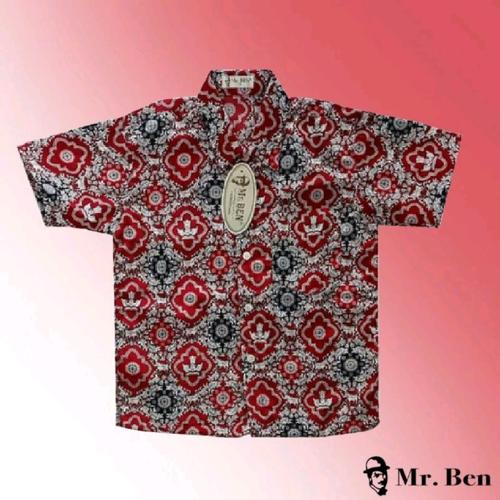 Jual kemeja sd batik dasar merah seragam sekolah mr.ben - 10 - Kota ...