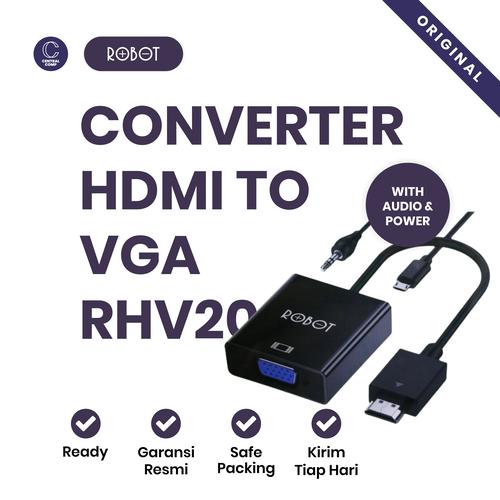 Jual Robot RHV20 HDMI to VGA Adapter Converter with Audio Power Supply ...