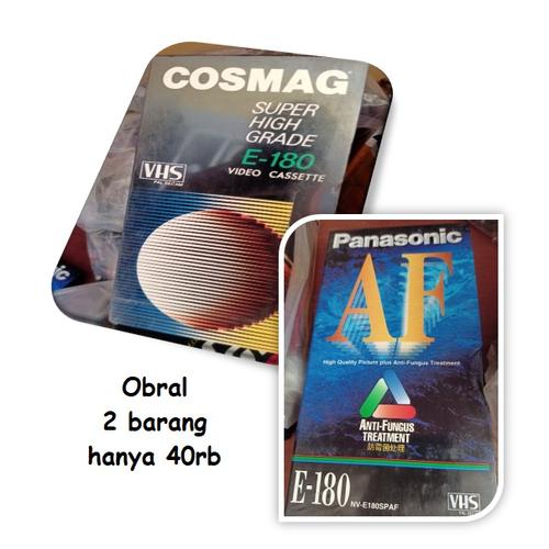 Jual Panasonic AF E-180 dan Cosmag Video Cassette Kaset Video VHS E-180 ...