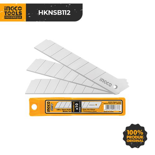Jual 10Pcs Box Cutter Blade (18mm SK5) INGCO HKNSB112 Refill Isi Mata ...