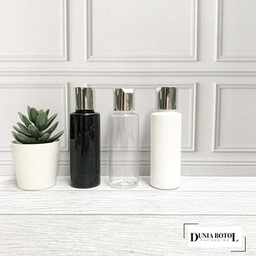 Jual Botol Presstop Silver 100ml RF Plastik Packaging Isi Ulang DB ...