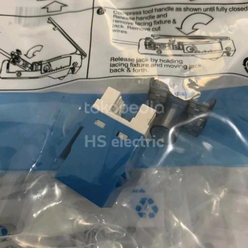 Jual Modular jack cat6 commscope Biru modul cat6 - BIRU - Hitam ...
