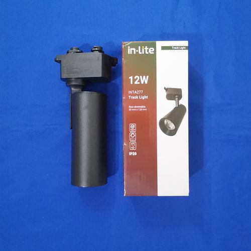 Jual INTA277 12W Track Light Kap Lampu Rel LED Body Hitam Inlite ...