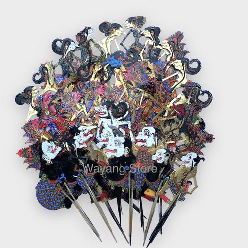 Jual Wayang Kulit Asli Berbagai Macam Tokoh Kualitas Halus Ukuran 17 cm ...
