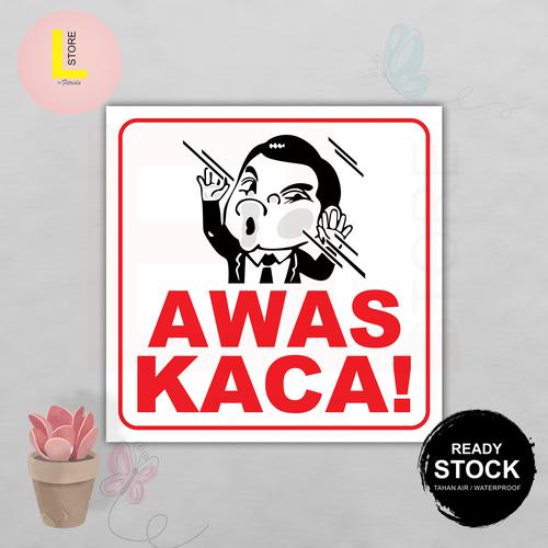 Jual STIKER AWAS KACA PERSEGI SAMA SISI - 15x15cm - Jakarta Barat ...