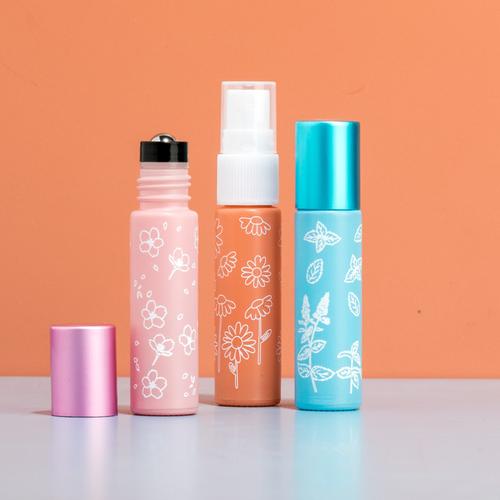 Jual botol Roller macaron printing 10ml / botol Fancy Floral Essential ...