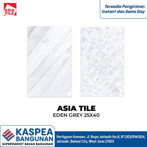 Jual KERAMIK DINDING ASIA TILE EDEN GREY 25X40 - GREY - Kota Bekasi ...
