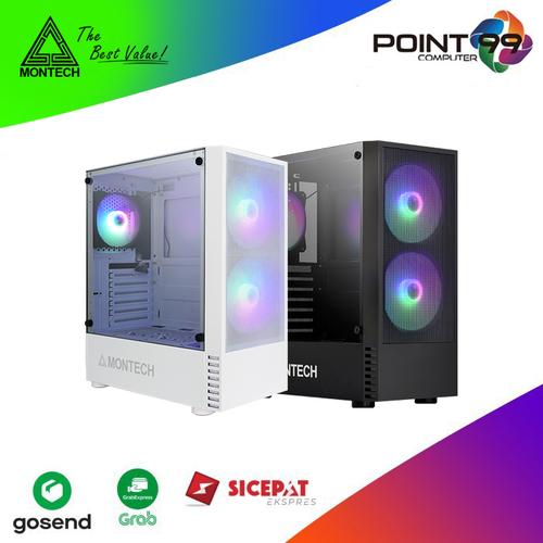 Jual Montech X2 Mesh Black / White [2x140MM + 1x120MM FAN] TG ATX ...