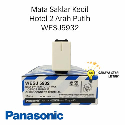 Jual Panasonic Mata Saklar Kecil Hotel Putih 2 Arah WESJ 5932 Minimalis ...