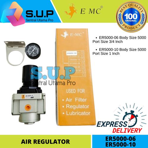 Jual AIR UNIT REGULATOR ER5000-06 / ER5000-10 ORIGINAL EMC PNEUMATIC ...
