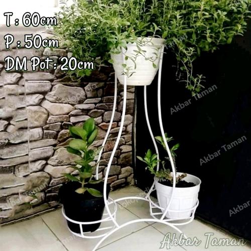 Jual KD Standing Pot Bunga Besi Model Kendi / Stand Besi Pot Tanaman ...