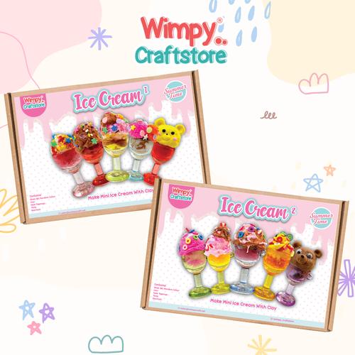 Jual Wimpy Ice Cream Clay KIT Paket Art Set Box Kerajinan Tangan Craft ...