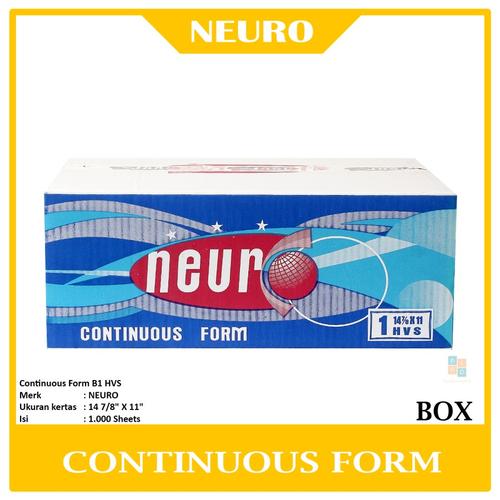 Jual NEURO Kertas Continuous Form 1 Ply Besar 14 7/8 x 11 - B1 ( DUS ...