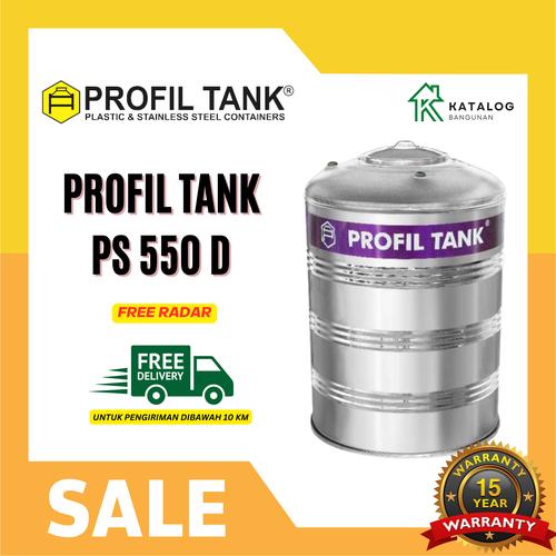 Jual Toren Air Stainless Profil Tank PS 550 Datar - Garansi Resmi 15 ...