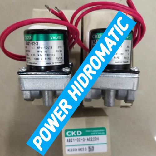 Jual Sol valve 2 way CKD AB21-02 AC220V 1/4" Japan High Quality ...