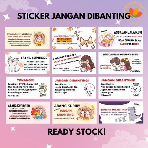 Jual TERGEMASH! stiker jangan dibanting fragile sticker lucu aesthetic ...