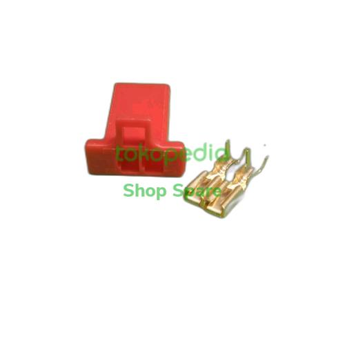 Jual soket 2 pin kecil merah male - Jakarta Timur - Socket shop | Tokopedia