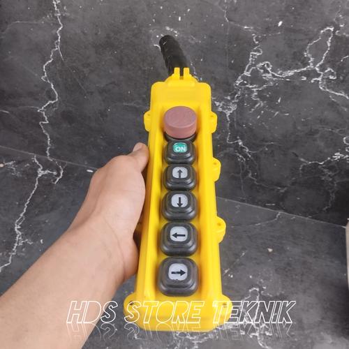 Jual Remot Control Electric chain hoist Push button 6 Tombol AC 36V, 1. ...