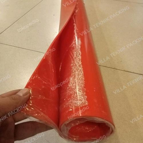 Jual Silikon Red Sheet / Silicone merah 3mm x 15cm x 100cm / Tahan ...
