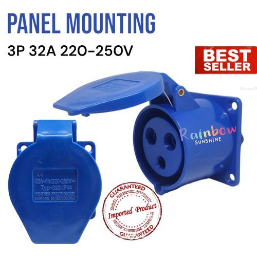 Promo Panel Mounting 3P 32A 323 Electric Industrial Socket Panel ...