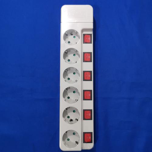 Jual ST1685SN Stop Kontak Terminal Arde 6 Lobang Outbow Per Swit Uticon ...