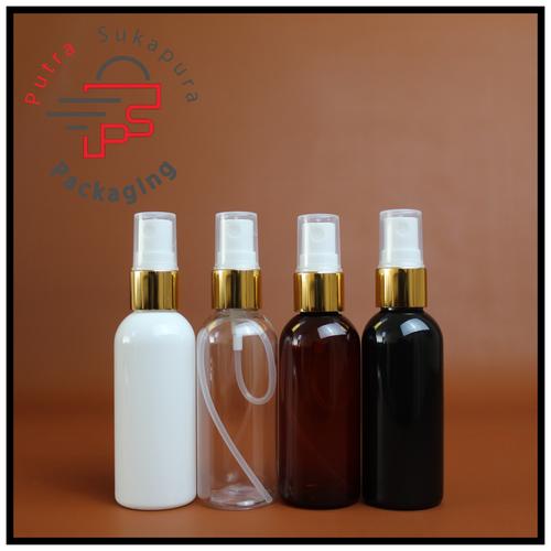 Jual botol spray 60ml/botol plastik 60ml/spray alumunium gold neck 18 ...