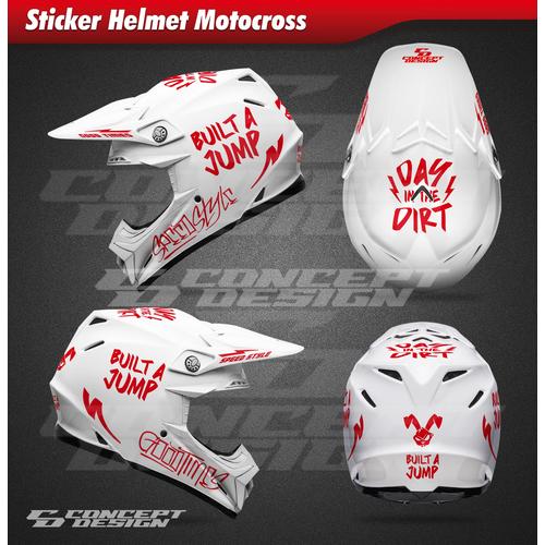Jual Sticker Helmet Motocross - Putih - Kab. Bogor - concept_design ...
