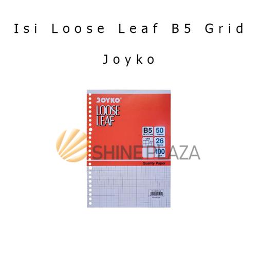 Jual Isi Loose Leaf Grid B5 100gr - Isi Binder Grid B5 Joyko - Kota ...