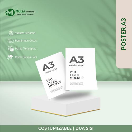 Jual Cetak Poster A3, Art Carton 260gr/310gr CUSTOM - MULIA PRINTING ...