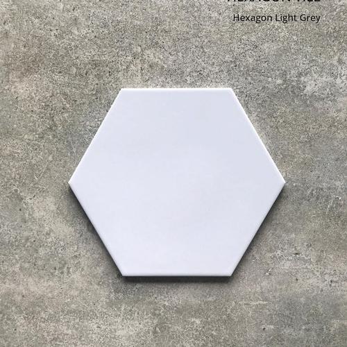 Jual Keramik Dinding Interior Hexagonal/Venus Hexagon Tile Light Grey ...
