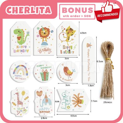 Jual Hang Tag Ultah Hangtag Hampers Ulang Tahun Premium Bonus Tali Goni ...