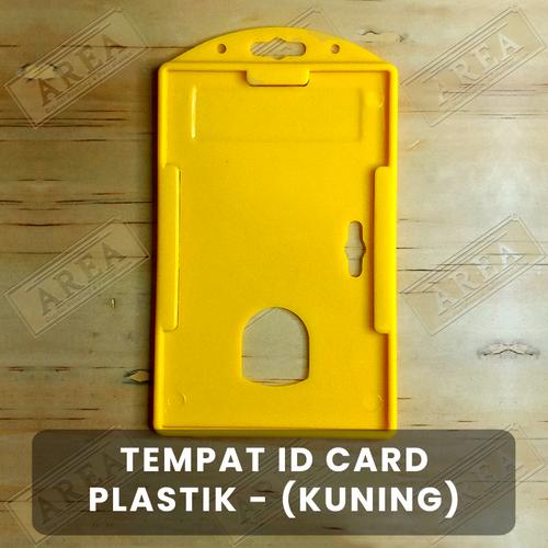 Jual Tempat Kartu ID Card Plastik/Holder Case ID Card Plastik Kuning ...