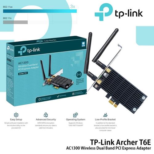 Jual TP-Link Archer T6E AC1300 Wireless Dual Band PCIe WiFi Adapter ...